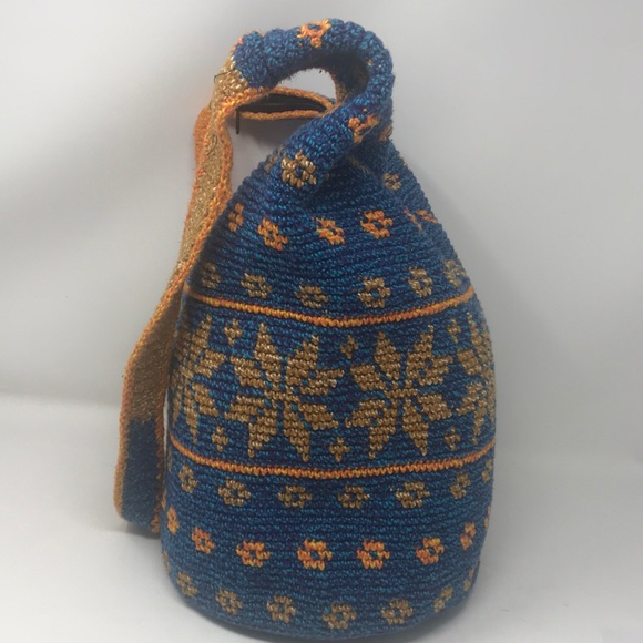 Hand Crafted | Bags | Large Fabric Bucket Bag | Poshmark